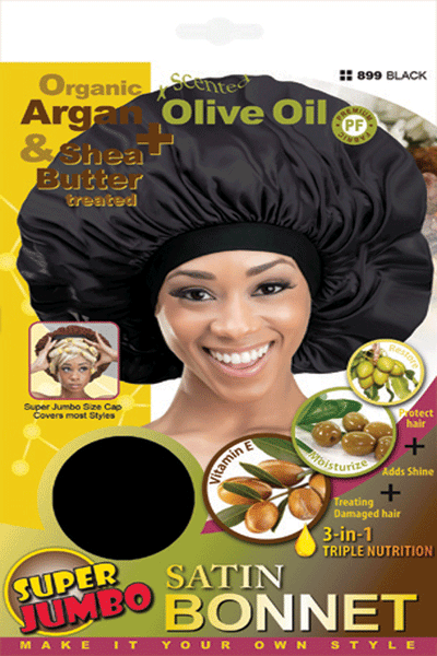 Organic SUPER JUMBO Satin Bonnet - 899 BLK – shopbeautytown